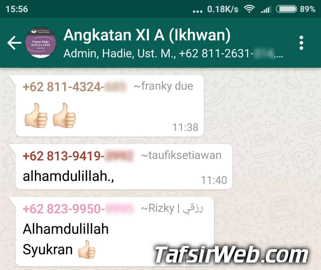 Testimoni 1 Tafsirweb Tafsirweb